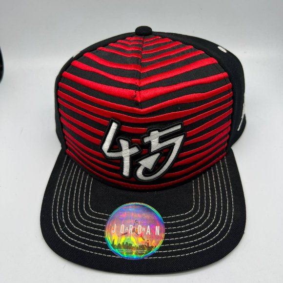 Jordan | Accessories | Air Jordan Baron 45 Jumpman Hat Snapback Cap ...